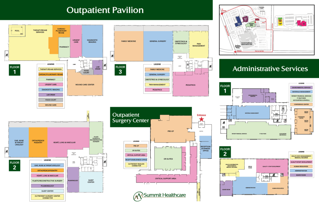 Maps and Directions - Summit Healthcare Medical Center
